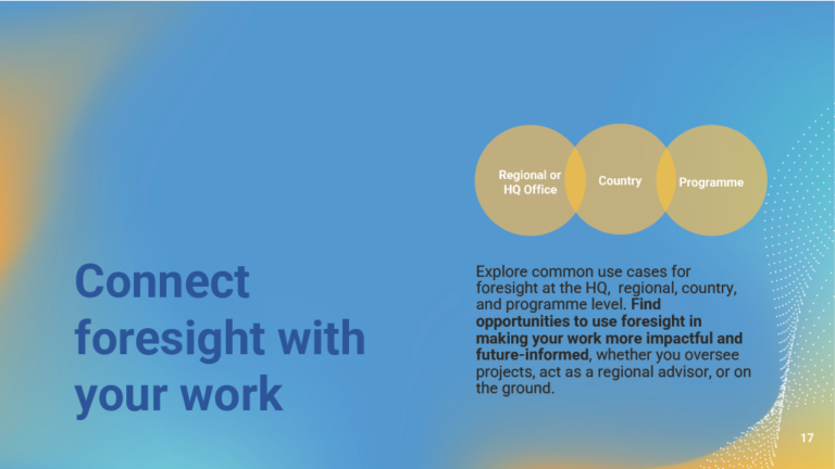 Read more about how we are building foresight skills and practices
