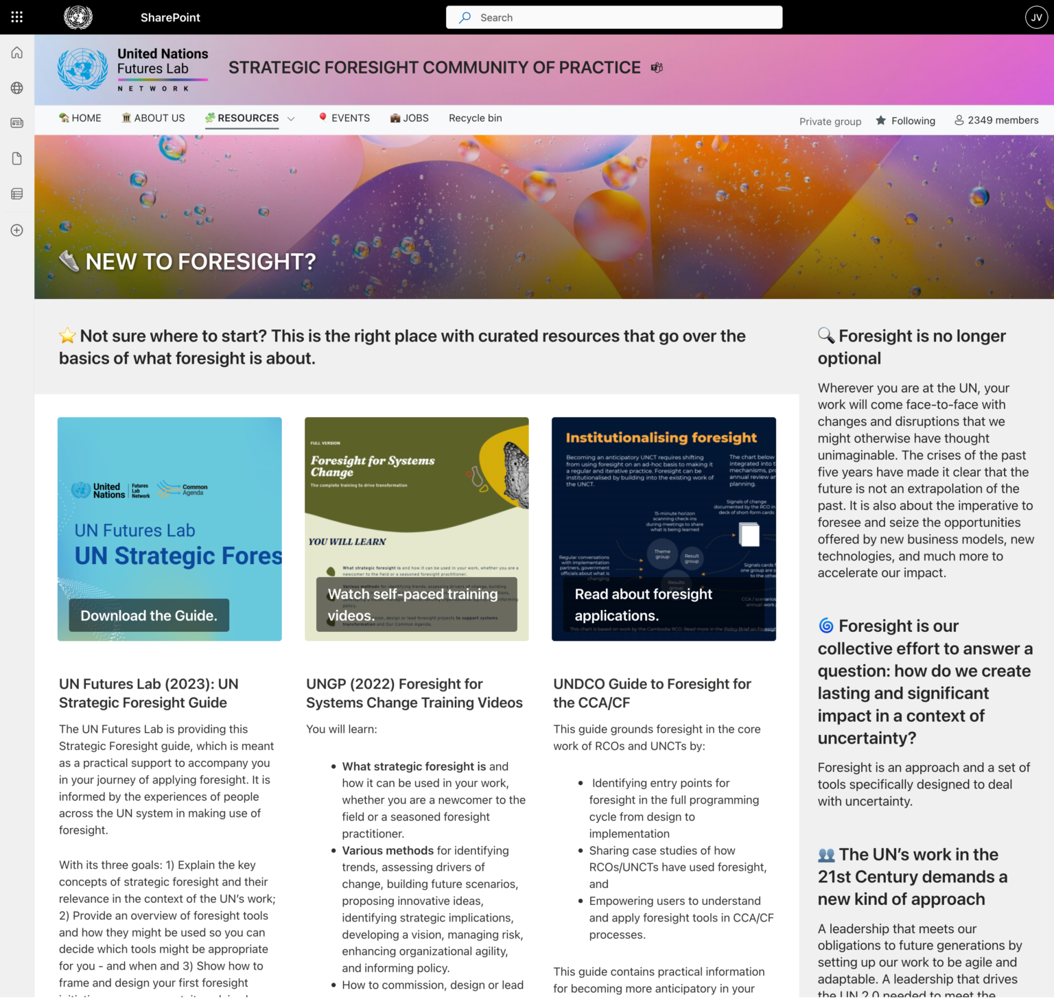 Read our UN Strategic Foresight Community of Practice newsletters